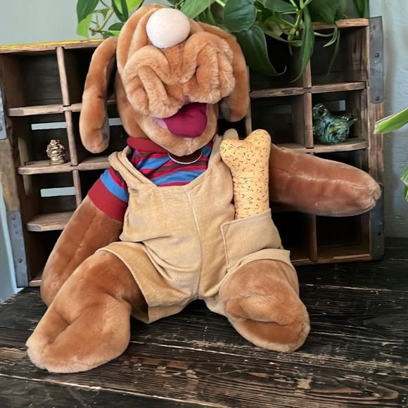 GANZ | Toys | Ganzbros Wrinkles The Brown Dog Hand Puppet Plush ...